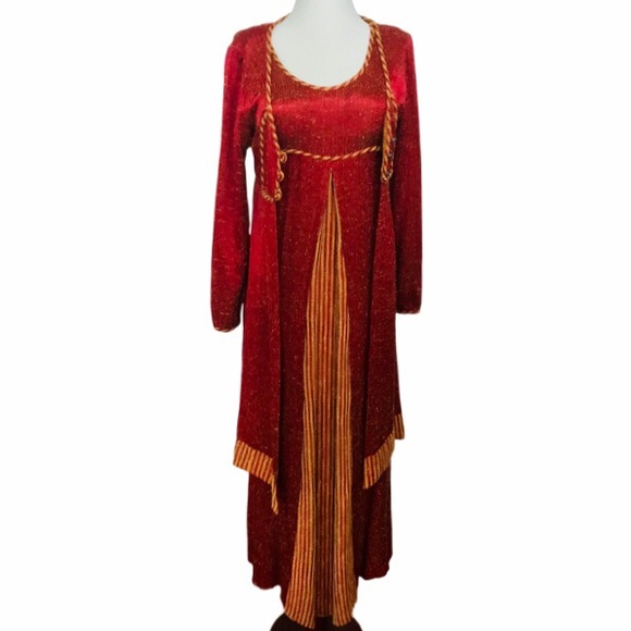 Vintage | Dresses | Vintage Limpet Slub Silk Gothic Goddess Dress And ...